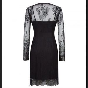 Diane Von Furstenberg | Dresses | Auc New Dvf Black Overlay Lace Vneck ...